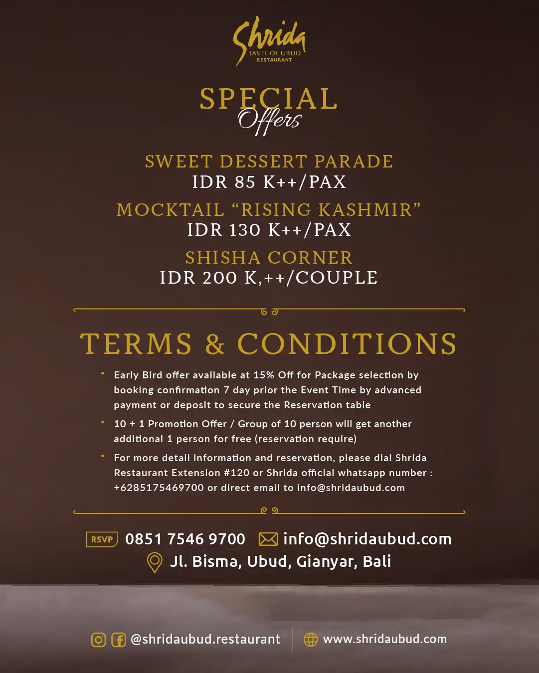 Celebrate Ramadan with Shrida’s Iftar Special Set Dinner Me...